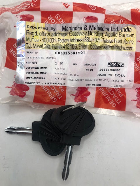 Mahindra Ignition Key 006015681C91 – Cliff Jones Parts
